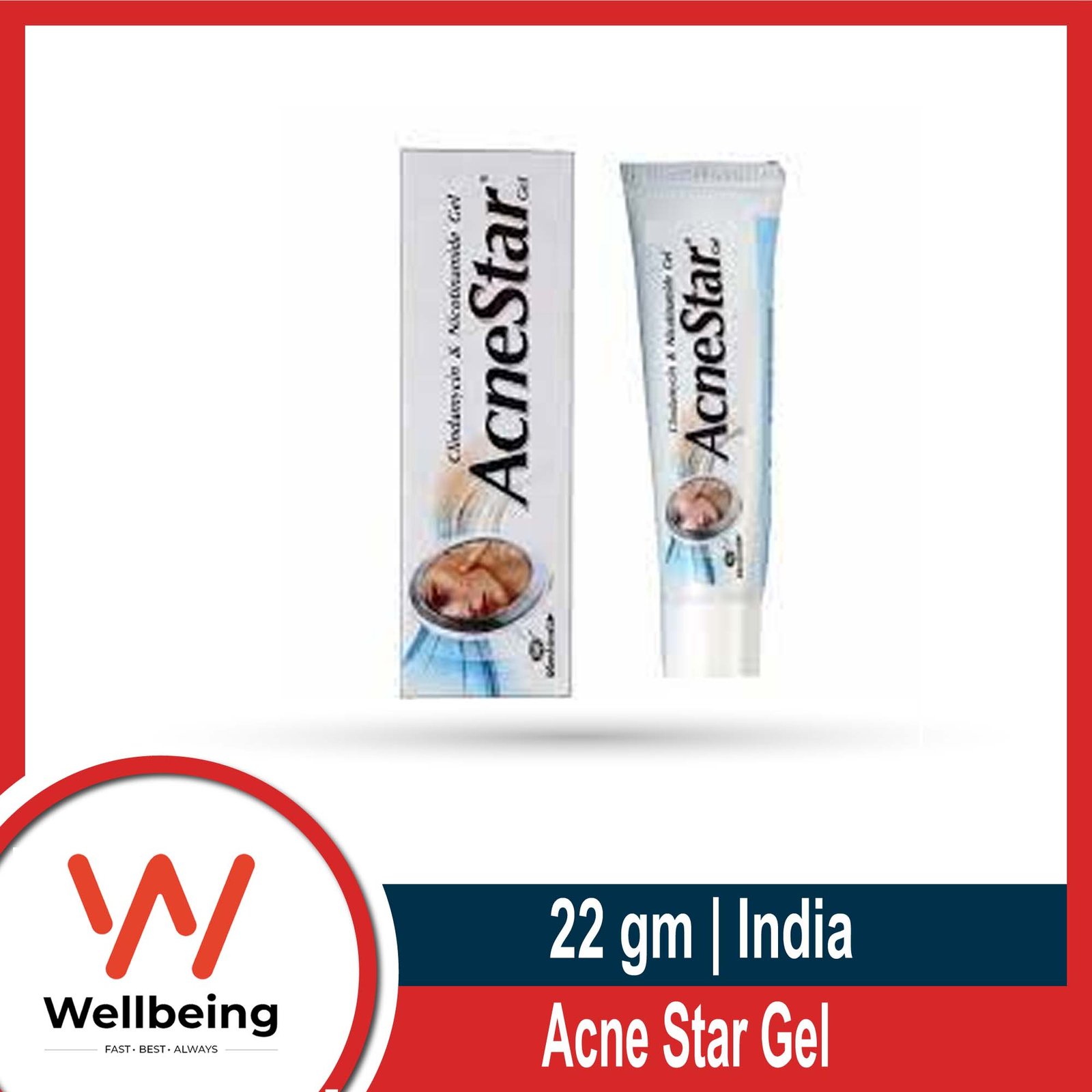 AcneStar Gel – Acne, Pimples Control Gel | 22g | Made in INDIA – Well Being