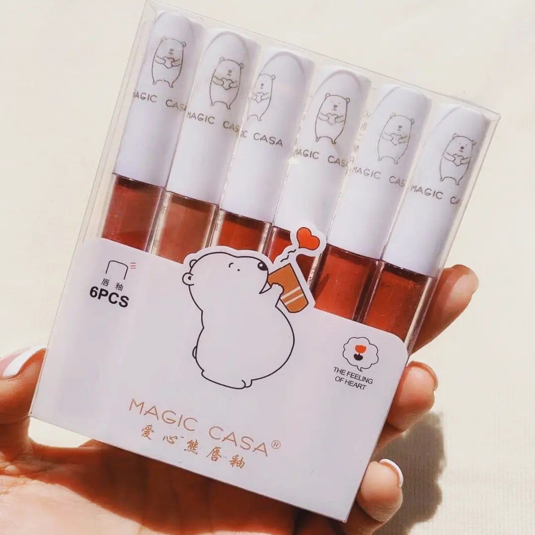 Magic Casa 6pcs Cute Bear Lipstick Set – Well Being