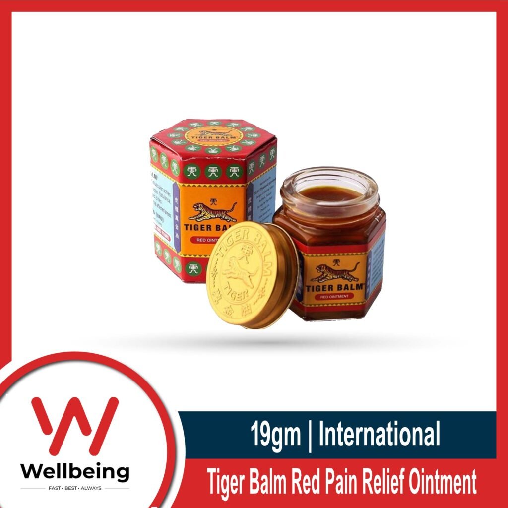 Tiger Balm Red Pain Relief Ointment – 19g | Made in Thailand – Well Being