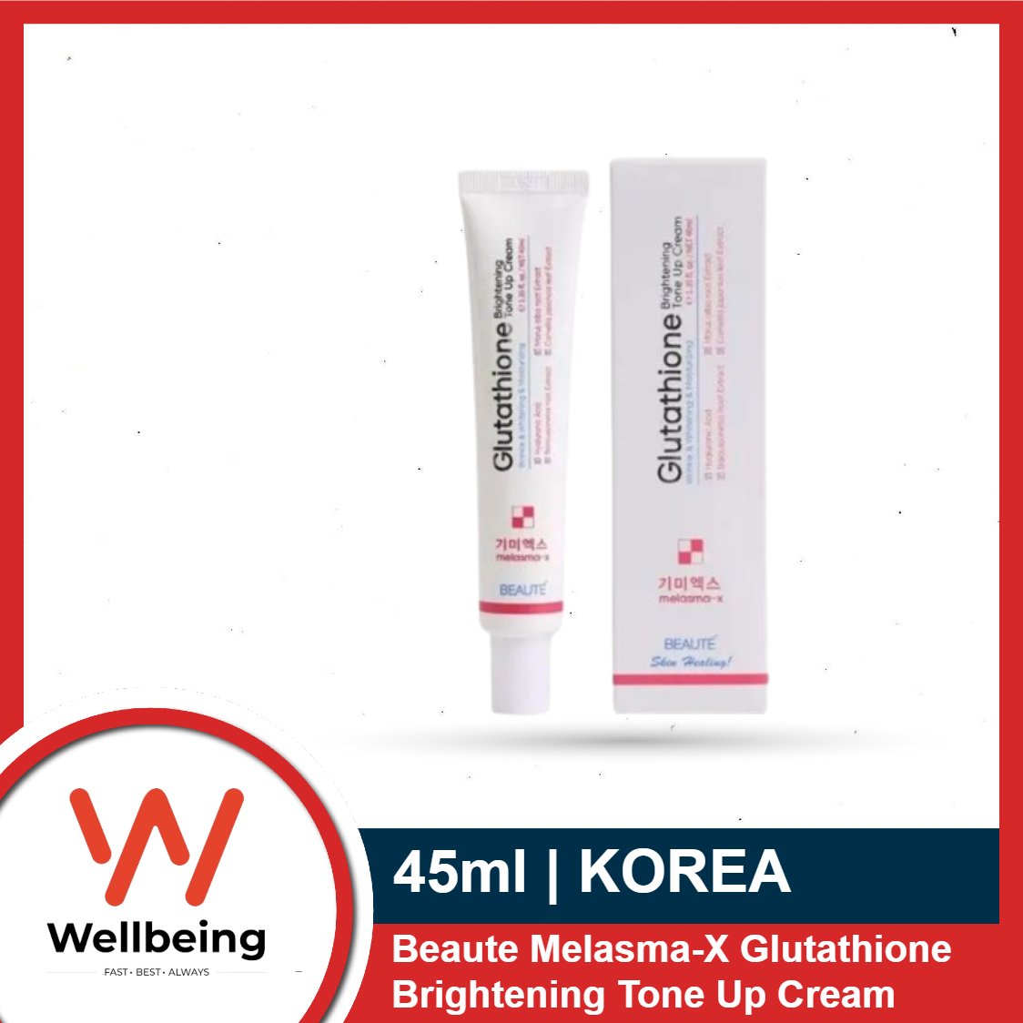 Beaute Melasma-X Glutathione Brightening Tone Up Cream 45ml | Korea ...