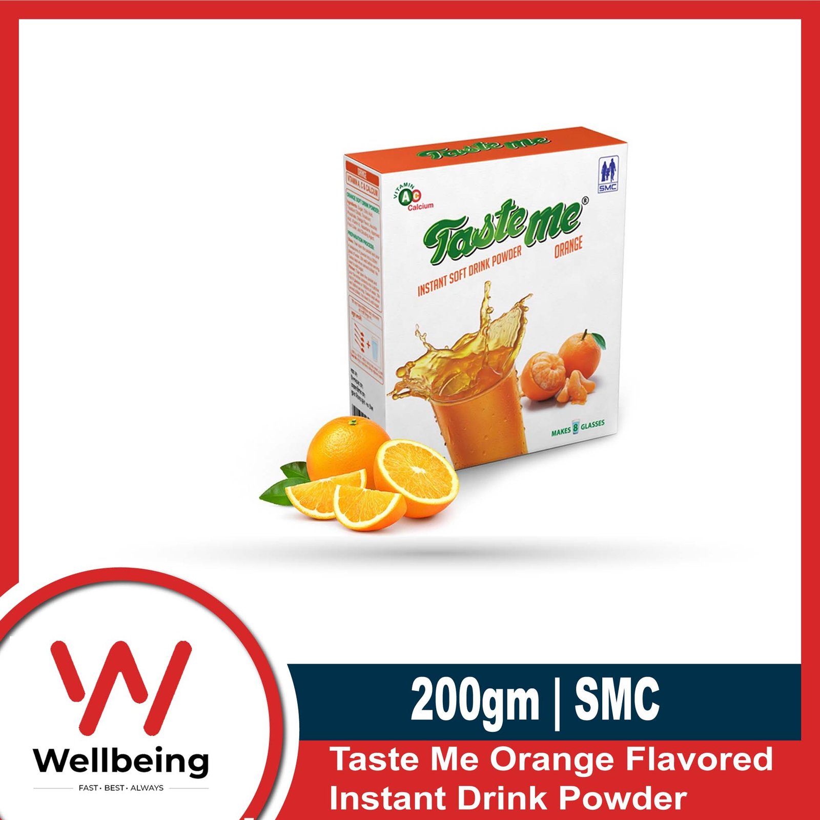SMC Taste Me Orange Flavored Instant Drink Powder 200gm Box – Well Being