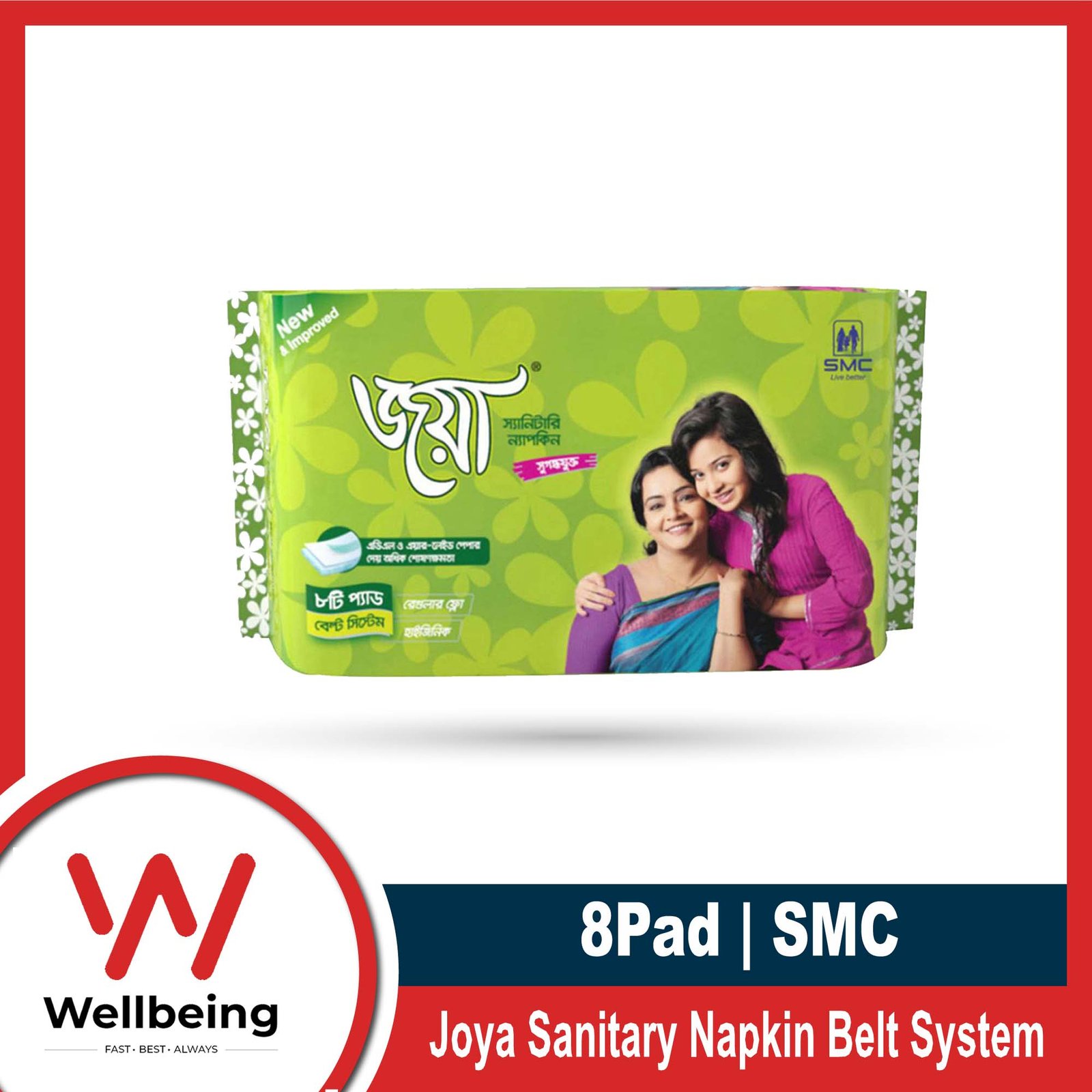 Joya Sanitary Napkin | Belt System | 8 Pads Single Pack – Well Being