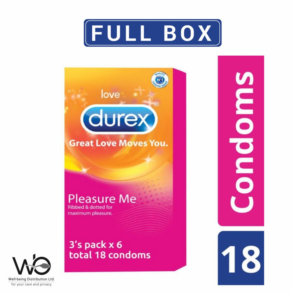 Durex Pleasure Me Condom Full Box – 18pcs Condoms – Well Being